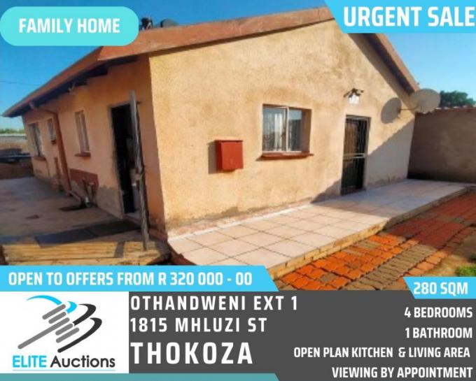 4 Bedroom House for Sale For Sale in Thokoza - MR556395 - My
