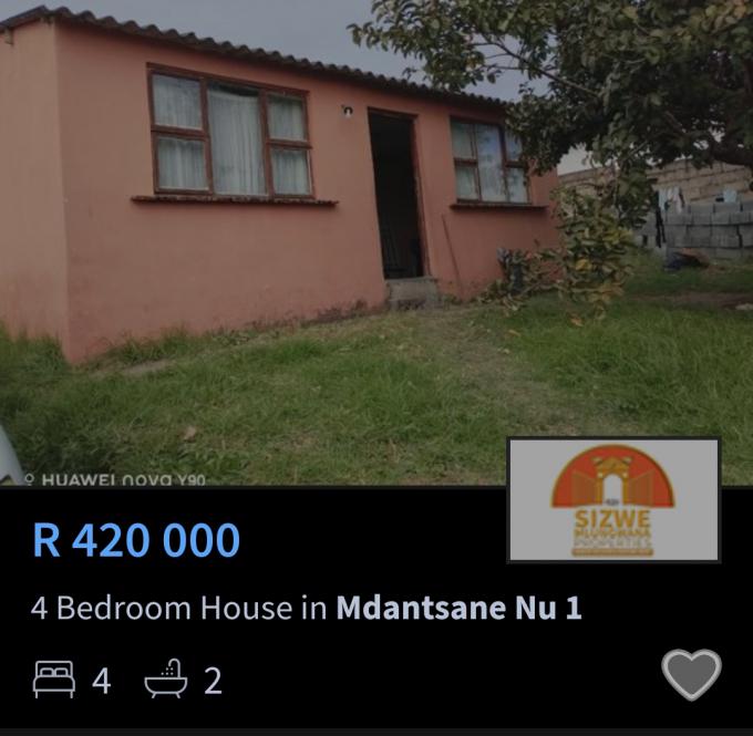 4 Bedroom House for Sale For Sale in Mdantsane - MR590186